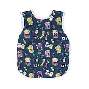 BapronBaby PBJ Pals Bapron - Soft Waterproof Stain Resistant Bib - Machine Washable - 6m - 5yr - (Sz Baby/Toddler 6m-3T)