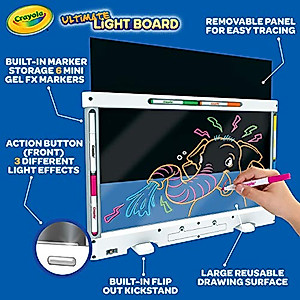 Crayola Ultimate Light Board for Drawing & Coloring - White, Light Up Kids Toy, Gift for Kids Ages 6, 7, 8, 9