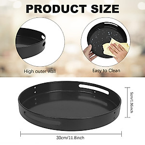 Songaa Lazy Susan Turntable Cabinet Organizer Rotating Spice Storage Rack, 360 Degree Rotating Spice Rack Metal Lazy Susan for Cabinet Pantry Kitchen Countertop Refrigerator Table Storage Black