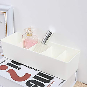 HEALLILY 1Pc 5 Grids White Plastic Storage Box Uncluttered Designs Dividers for Underwear Plastic Underwear Storage Box Accessory of Plastic Underwear Organizer Sets for Home Travel Trip