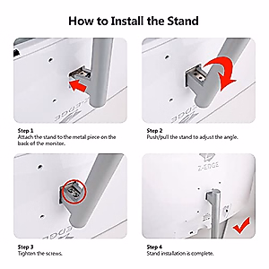 Z-Edge 24-inch Curved Gaming Monitor, Full HD 1080P 1920x1080 LED Backlight Monitor, with 75Hz Refresh Rate and Eye-Care Technology, U24C 178° Wide View Angle, VGA+HDMI
