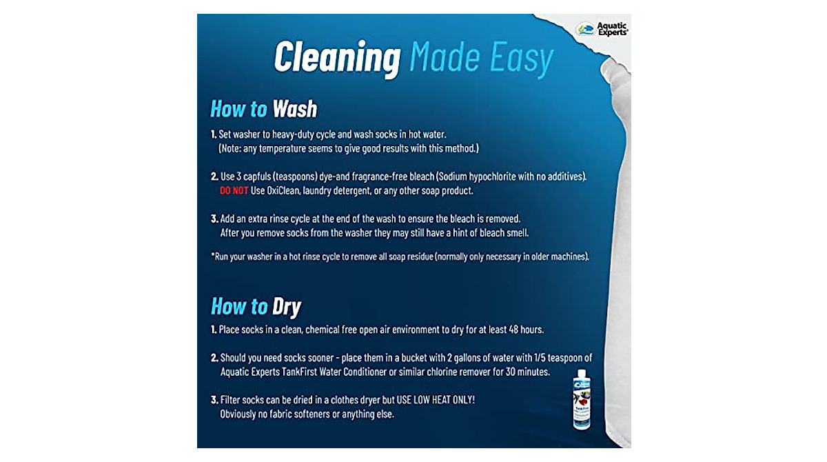 Aquarium Filter Socks 100 Micron - Durable & Safe