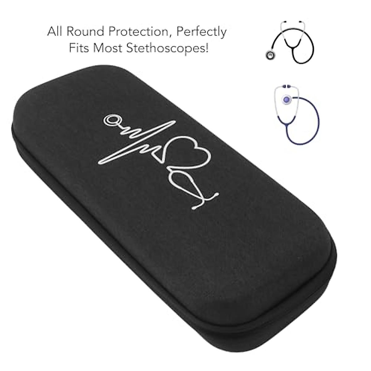 Hard Stethoscope Case, Large Carrying Case, Shockproof EVA Material, Storage Bag for Nurses and Medical Accessories, Scratch and Impact Resistant
