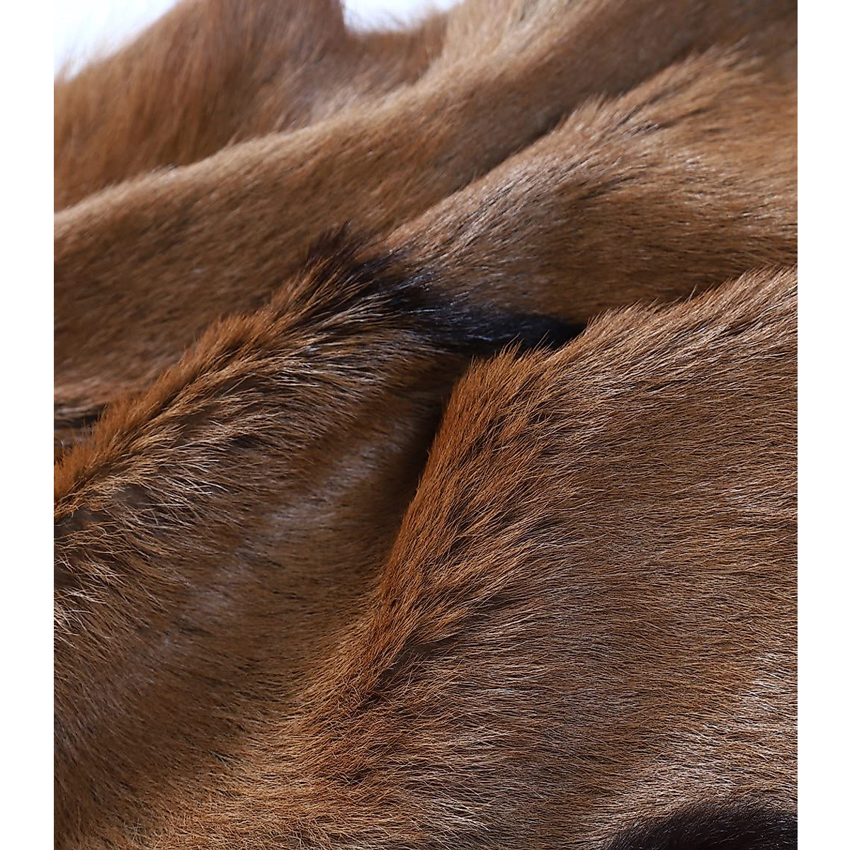 Natural Tanned Sheep Skin Antelope Fur Goat Hide Pelts Skin Springbok Fur Hide Pelt Rug Taxidermy Hunting Trophy and Fur Plush Fur Clothing Liner Bag Accessories 1PCS (16X16IN)