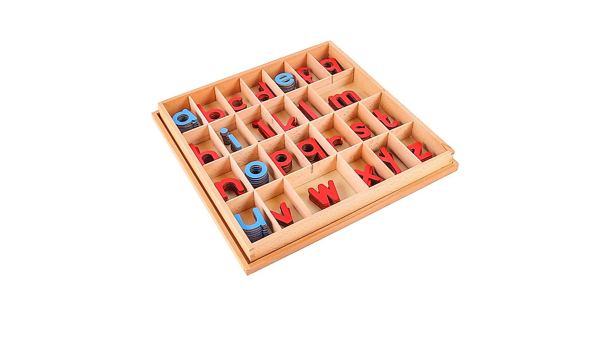 Montessori Wooden Movable Alphabet for Kids Learning Language Toys