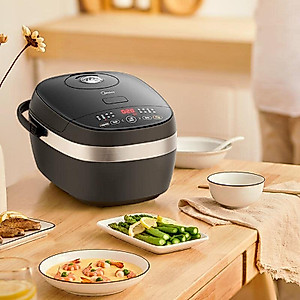 Midea Micom Rice Cooker 10 cups, 5L, 10-in-1 Multi-Functional Cooker, 20 cups Cooked Rice, Brown Rice, Soup, Oatmeal, Slow Cook, MB-FB50E205W