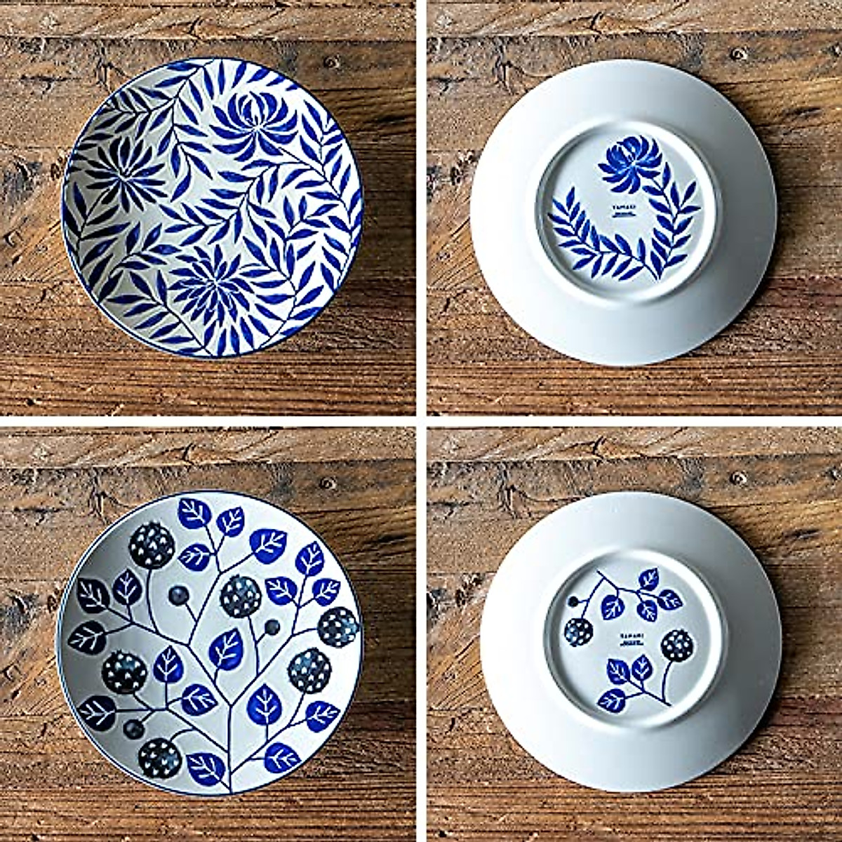 TAMAKI T-937112 Aica Plate L, Botanical Leaf, Diameter 8.7 x Height 1.0 inches (22.0 x 2.5 cm), Scandinavian, Modern, Stylish, Gift, Microwave, Dishwasher, Oven Safe