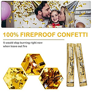 Confetti Cannon Party Poppers Gold,(6 pack)YESHOW Confetti Shooters Blaster for Birthday Graduation Wedding Christmas New Year’s Eve and Any Celebrations