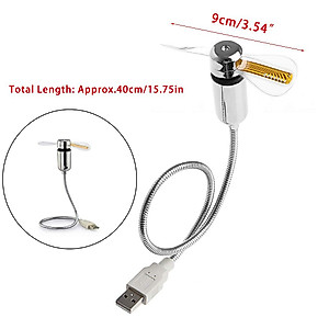 Kbinter New Creative USB Fan，USB LED RGB Light Programmable Fan Flexible Gooseneck DIY Message Mini USB Fan for PC Laptop Notebook Desktops