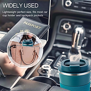 GEMFUL To Go Coffee Mug with Lid 13 oz Insulated Cups Spill Proof Travel Tumbler Leak Proof Vacuum Stainless Steel Reusable for Hot Cold Drinks Women Men (Blue)