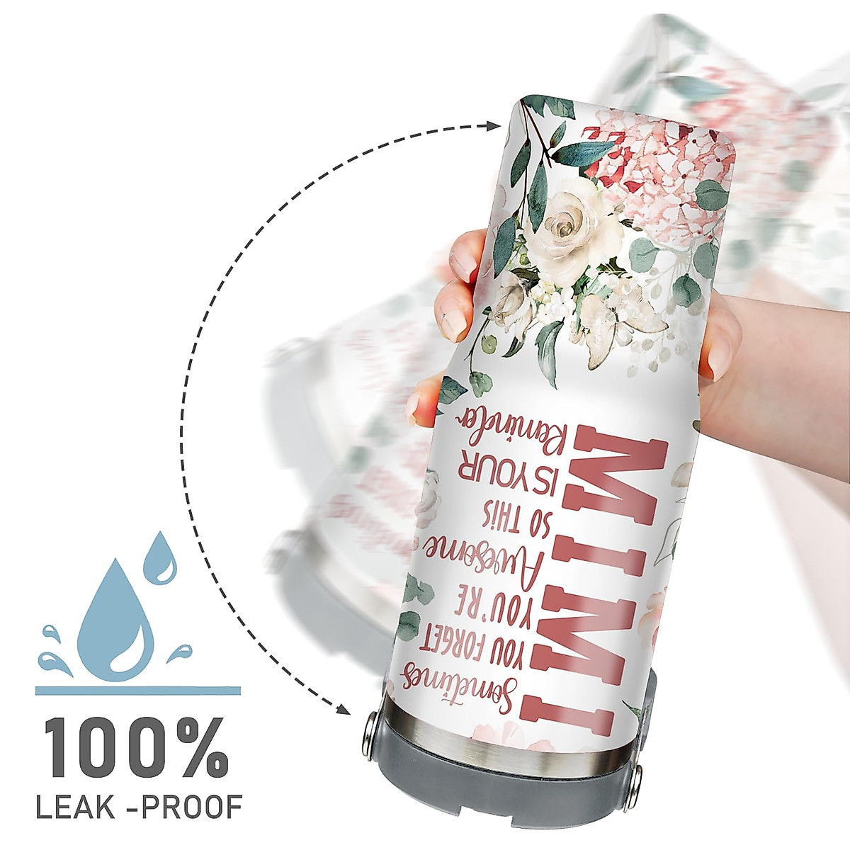 ysnifeiw 30oz Grandma Tumbler with Handle and Straw, Stainless Steel Insulated Nana Cup with Top Handle and Lid, Grandma Coofee Mug Christmas Birthday Gifts for Grammy/Gigi/Mimi