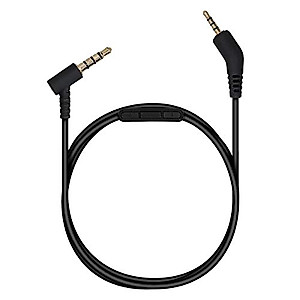 kwmobile Headphone Cable for Bose Quietcomfort 3-150cm Replacement Cord with Microphone + Volume Control - Black