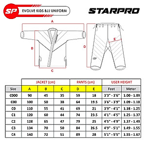 Starpro Evolve Kids Preshrunk Premium Jiu Jitsu,Childrens BJJ Gi - Many Sizes & Colors - Jujitsu Gi, BJJ Lightweight Gi, Jiu Jitsu Gi, Juijitsu Gi, Gi BJJ, BJJ Gi Junior