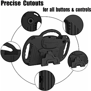 LTROP Shockproof Kids Case for Samsung Galaxy Tab A8 10.5-inch 2022 SM-X200/X205/X207 with Handle Stand & Shoulder Strap, Blue