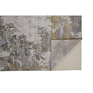 Feizy Rugs Waldor Area Rug, Contemporary Abstract Gold/Birch 5' x 8'