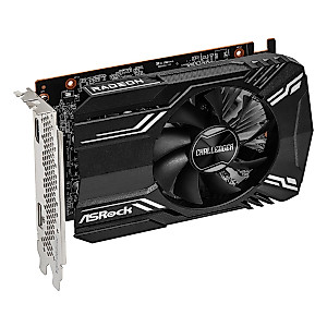 ASRock AMD Radeon RX 6400 Challenger ITX 4GB GDDR6 0dB Silent Cooling 16 Gbps Graphics Card 8K 64bit 7680 x 4320 HDMI DisplayPort PCI Express 4.0
