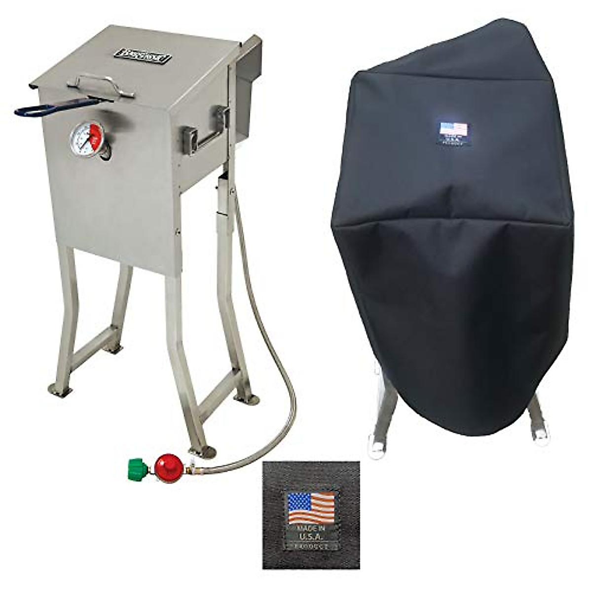 Enterprises 700-725 PVC Coated Polyester Cover Full Custom Protection Made for 2.5 Gallon Deep Fryer Protection from The Elements Made in The USA Compatible with Bayou Classic Deep Fryer