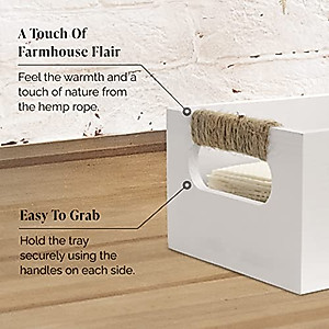 Uncle Bennie's Dryer Sheet Dispenser - Modern Farmhouse Dryer Sheet Holder for Laundry Room - Fabric Sheets Container Box - Laundry Organization & Storage, Off-White