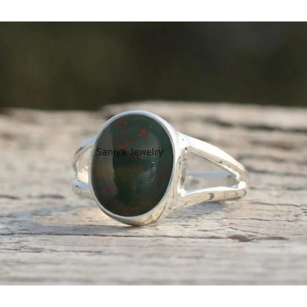 Ring For Women Bloodstone Gemstone Pure 925 Sterling Silver Jewelry Handmade Gift For Her