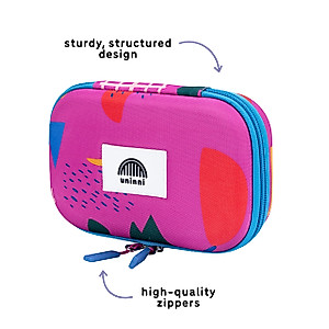 uninni Strokes Pencil Case for Girls and Boys - Large Kids Pencil Case with Mesh Storage Pocket & 2 Removable Dividers for Organizing Markers & Pens. Pencil Case for Kids with a durable design