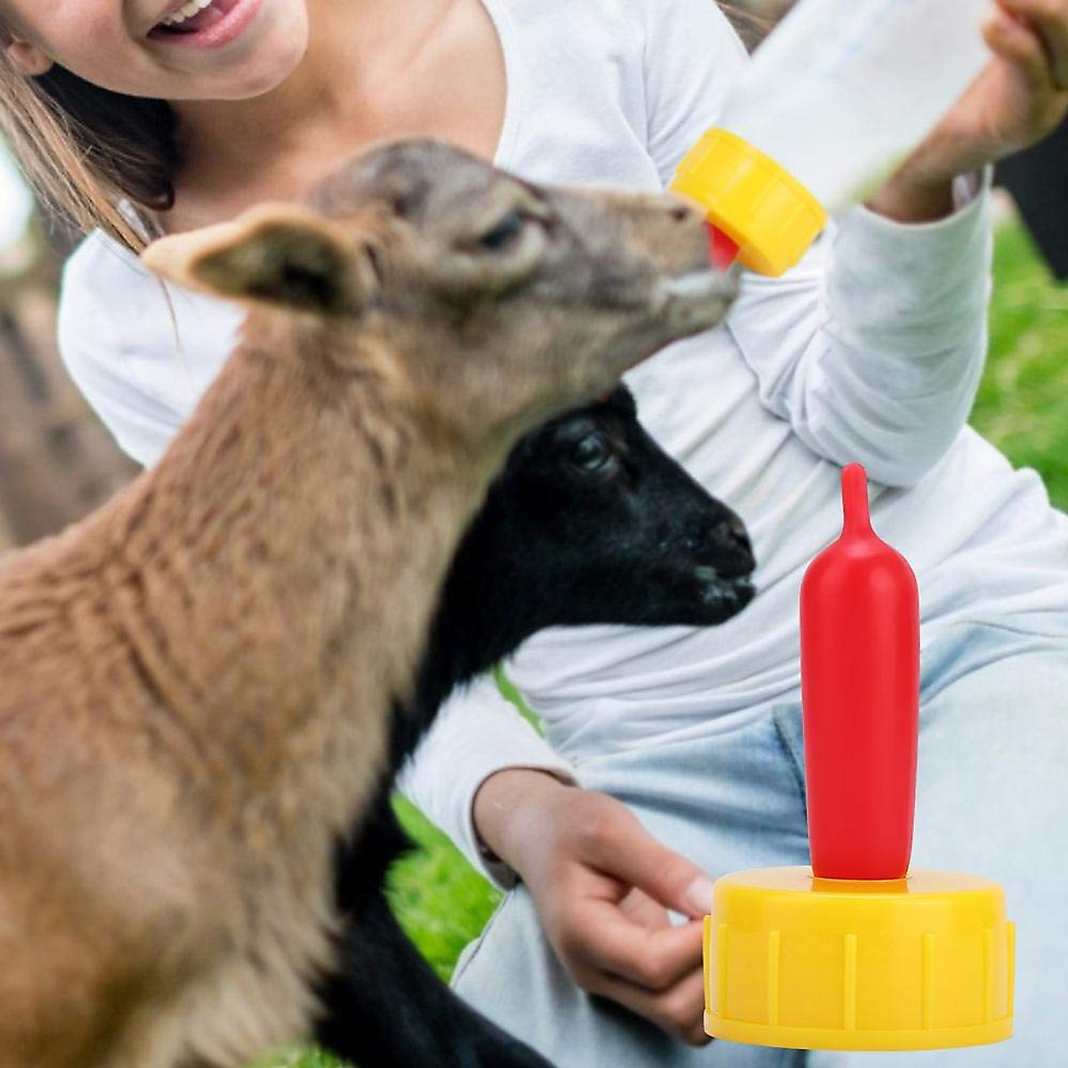 50Pcs Little Cow Calf Milk Drink Nipple Soft Silicone Goat Milk Bottle Feeding Teat Mouth Rubber Calf Feeding Bottle Nipple Lamb Teats Nursing Bottle Nipples
