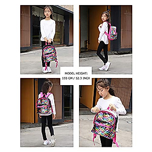 Le Vasty Mini Sequin Backpack for Little Girls Kids Women Fashion Small Daypacks Purse for ladies Magic Mermaid Sparkly Back Pack(Rainbow)