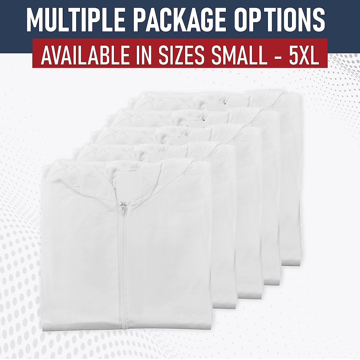 Medical Nation Hazmat Suits | One Pack, Medium | Disposable Protective Coveralls, Heavy Duty Full Body Painters Suit for Men & Women Without Hood - Breathable & Water Resistant - Medium