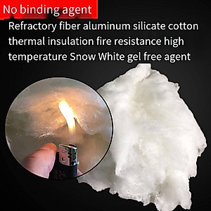 WODOFULHY Ceramic Fiber Cotton, Suitable for Filling kiln Thermal Insulation Cotton Sealing Thermal Insulation Machinery Equipment (2.2pounds, High Aluminum Spinneret Cotton (2282℉))