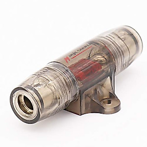 Magic source Inline 60A MANL Fuse Holder with 1ft 8 Gauge AWG Oxygen Free Copper Power Wire and O-Ring Copper Terminal to Protect Car Audio Amplifier from The Current (60A)