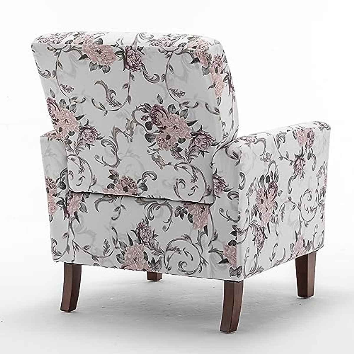 US Pride Modern Accent Armchair for Office and Living Room Decor with Birch Wood Frame and Microfiber Upholstery, Easily Assembled Arm Chair with Removable Cushions, 06 Printed Fabric