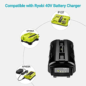 DTK 6.2Ah 40V Battery Replacement for Ryobi 40V Battery OP4040 OP4026 OP4030 OP4050 OP4060A Compatible with Ryobi 40Volt Cordless Tool Lithium ion Battery Packs
