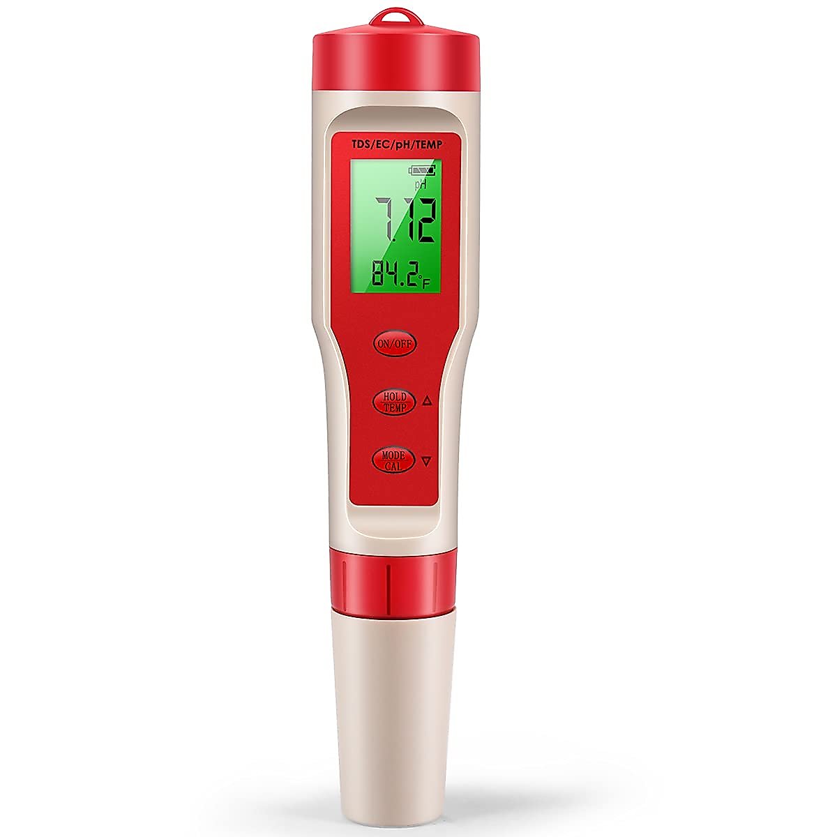 Bestooth pH Meter, 0.01 Resolution High Accuracy Digital pH Tester with ATC: 4 in 1 PH TDS Temperature Meter for Drinking Water, Hydroponics, Lab, Aquarium