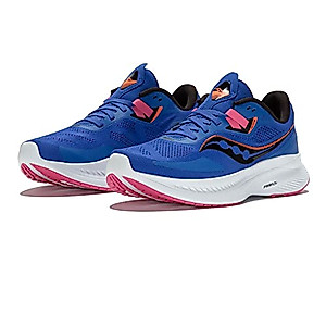 Saucony Women's Guide 15 Sneaker, Blue Raz/Zest, 7
