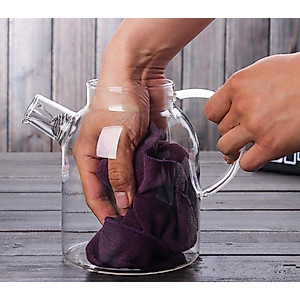 Emoyi 60 ounce Glass Kettle - Pitcher - Heat Resistant Borosilicate Glass - Stove-top Safe Teapot Carafe