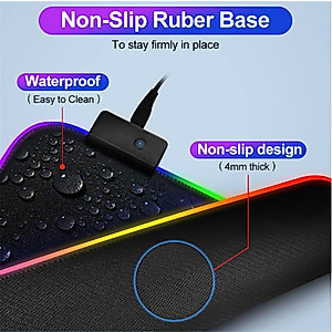 OYFRRGJ Mouse Pads Zero Two Mouse Pads Large Pink Mousepad RGB Anime Game Mats for Pc Lights Led Mouse Pad with Backlight Kawaii Cute Table Mat,23.6x11.8Inch