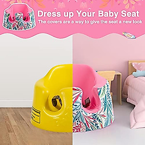 Zooawa Seat Cover Compatible with Bumbo Seat, Baby Seat Cover Children Chair Protector Washable Baby Booster Seat Accessory, Infant Comfortable Seat Cover Compatible with Bumbo Seat, Pink