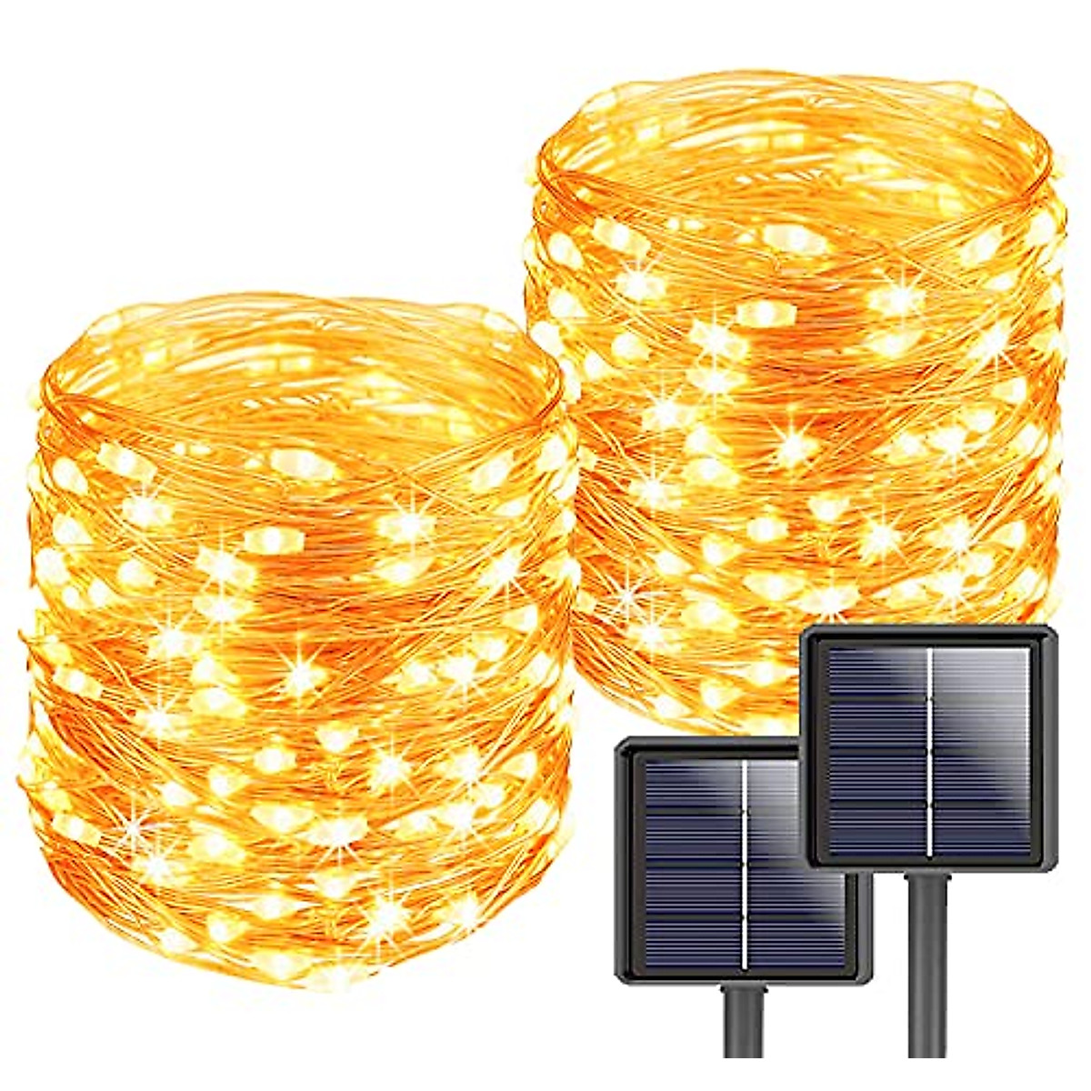 2-Pack Solar String Lights Outdoor, 480 LED Total & 170 Ft Ultra Long Starbright Solar Light with 1200mAh Battery, Solar Tree Lights for Garden Patio Yard Outdoor Christmas Decoration