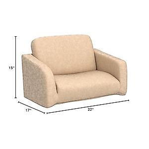 ZICOTO Comfy Kids Chair for Toddler - Convertible 2 in 1 Lounger Easily Unfolds Into a Super Soft Couch to Sleep On - Modern Fold Out Sofa for Babies Fits Nicely with Any Decor