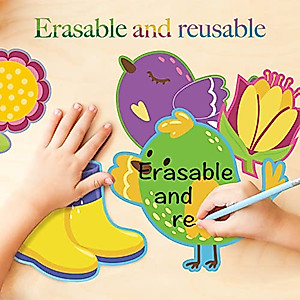 67 Pcs Hello Spring Cutouts, Spring Bulletin Board Decoration Set Flower Accents DIY Paper Cutouts with 100Pcs Glue Points Seasonal Classroom Decor for School Kindergarten Spring Party Supplies