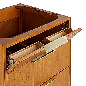 Signature Hardware 953672-24-RUMB-8 DITA 24" Wall Mounted Single Basin Vanity Set with Poplar Cabinet, Quartz Vanity Top, and Undermount Sink