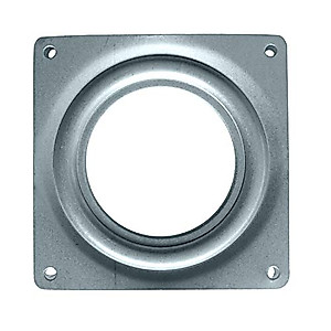 4 Pack 4 Inch Square Lazy Susan Turntable Bearings Hardware Small Rotating Bearing Plate with 150 Pound Capacity (Silver-4 Inch)