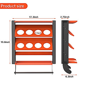 WALMANN Wall Mount Spray Paint Can Holder, Heavy Duty Metal Paint Can Storage Rack for Garage, Shop Paint Can Holder, Holds Up to 100Lbs
