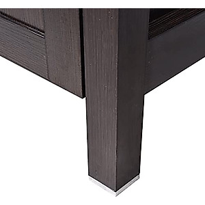 ARTETHYS 24 Inches Single Bathroom Vnaity Modern Pedestal Sink Bathroom Stand Cabinet Wood Black Bathroom Cabinet