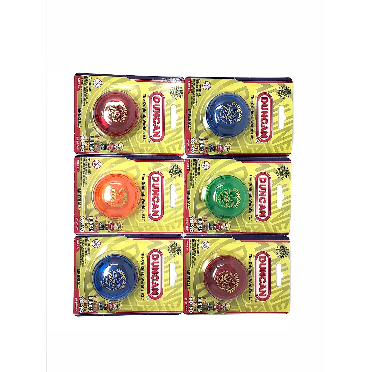 Duncan Yo-Yo Imperial Gift Set Bundle - 6 Pack (Assorted Colors)