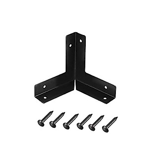 uxcell Metal Box Corner Protectors Edge Guard Protector 33 X 33 X 33mm Black 8pcs