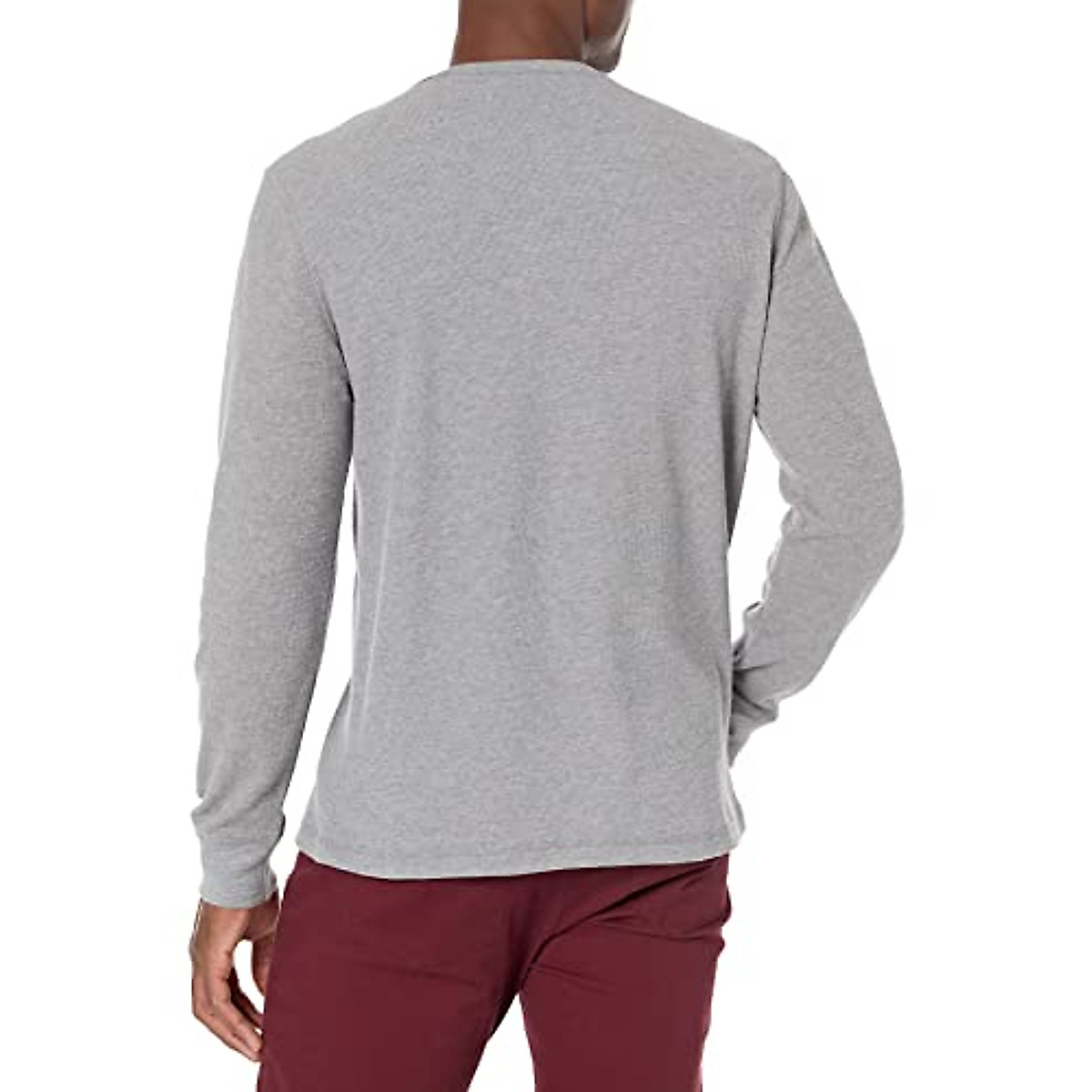 Amazon Essentials Men's Long-Sleeve Slub Thermal Crewneck (Previously Goodthreads), Grey Heather, 3X-Large