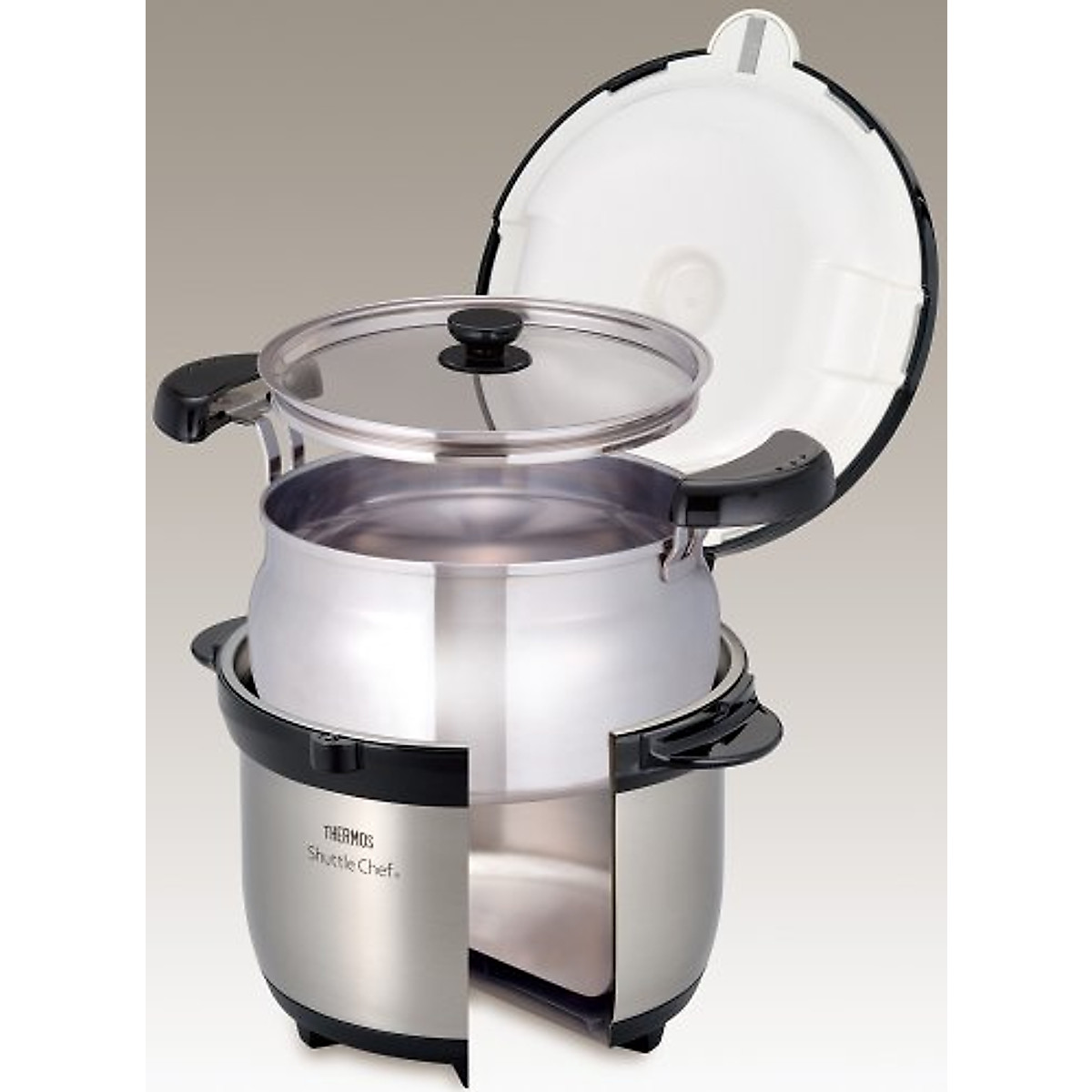 THERMOS vacuum heat insulation cooker Shatorushefu 3.0L clear stainless KBG-3000 CS