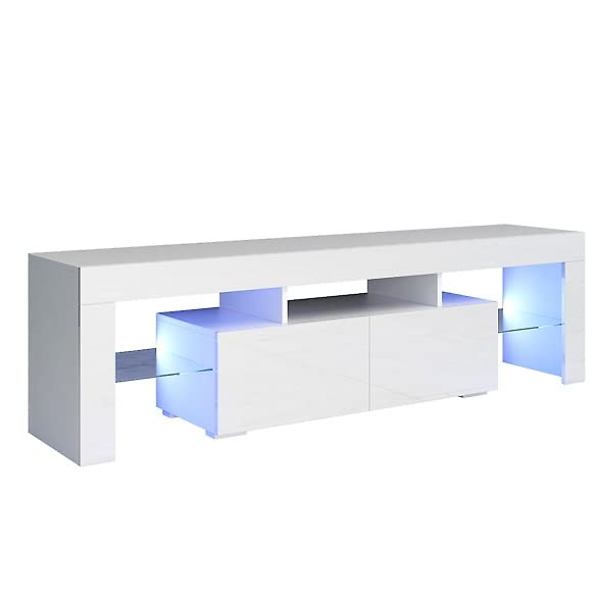 n/a High Gloss LED Lighting TV Stand Cabinet Unit Entertainment Center
