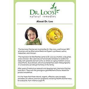 Dr. Loo’s Natural Infant Patches for Colic, Reflux, Gas and Constipation for 2 weeks-12 Months, 16 Patches