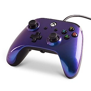 PowerA Enhanced Wired Controller for Xbox One - Cosmos Nebula, gamepad, wired video game controller, gaming controller, Xbox One, works with Xbox Series X|S